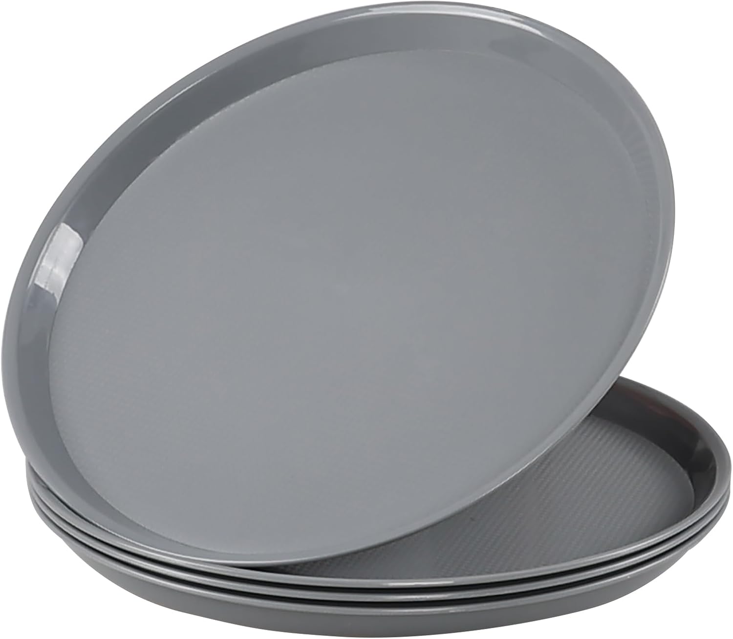 Amazon.com: Afromy 4 Pack Round Food Trays Serving Platter, Plastic ...