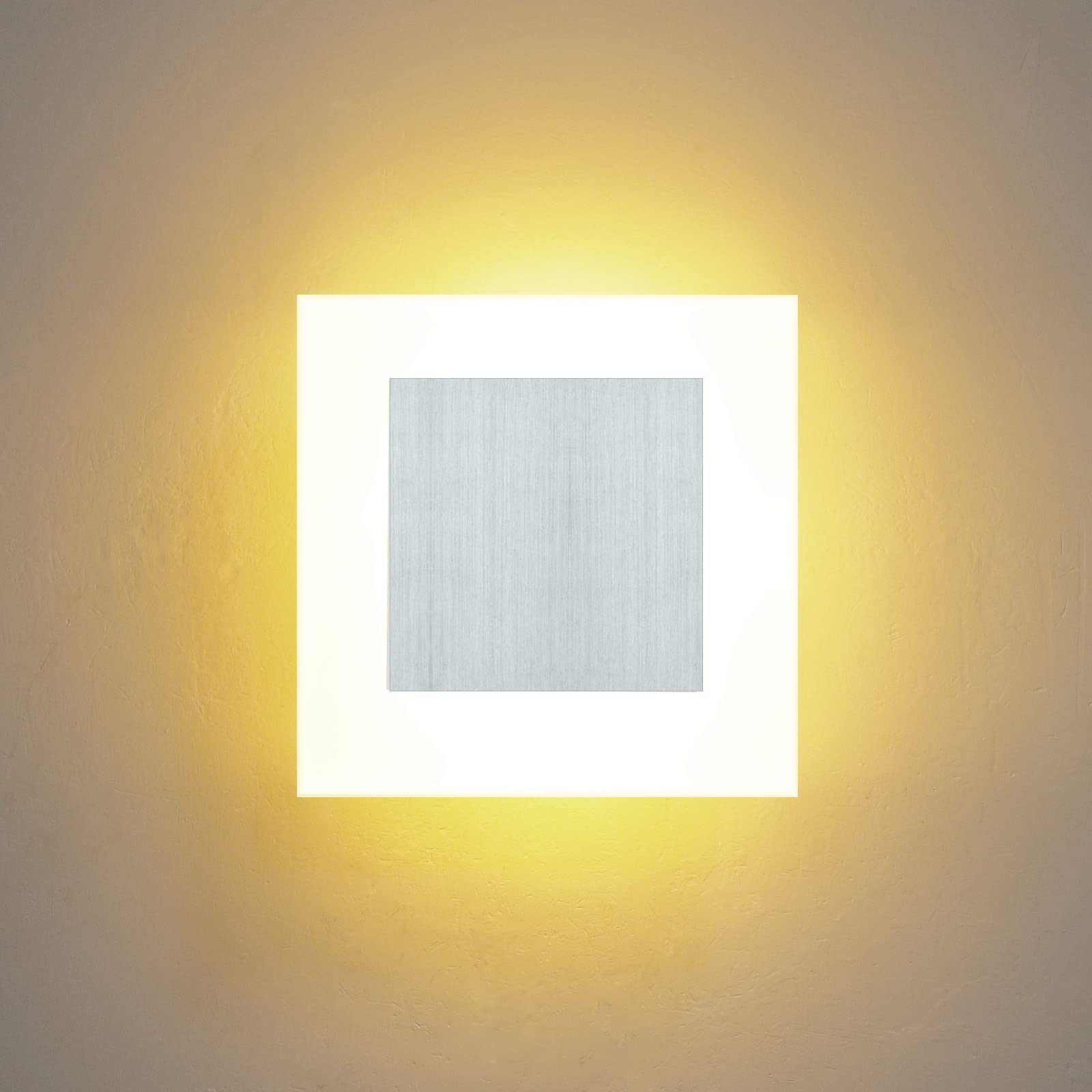 Kawell Modern 10W LED Wall Sconces Indoor LED Wall Light Square Acrylic ...