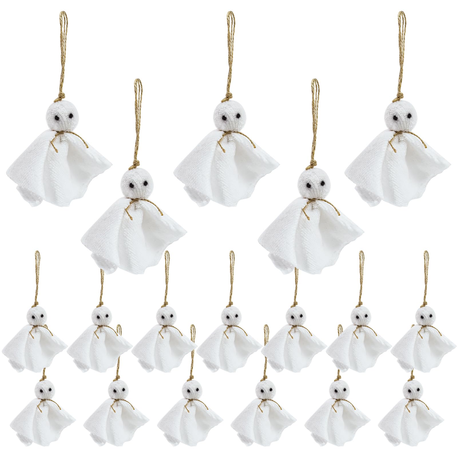 Amazon.com: 18 PCS Small Hanging Ghost Halloween Decor Cute Halloween ...