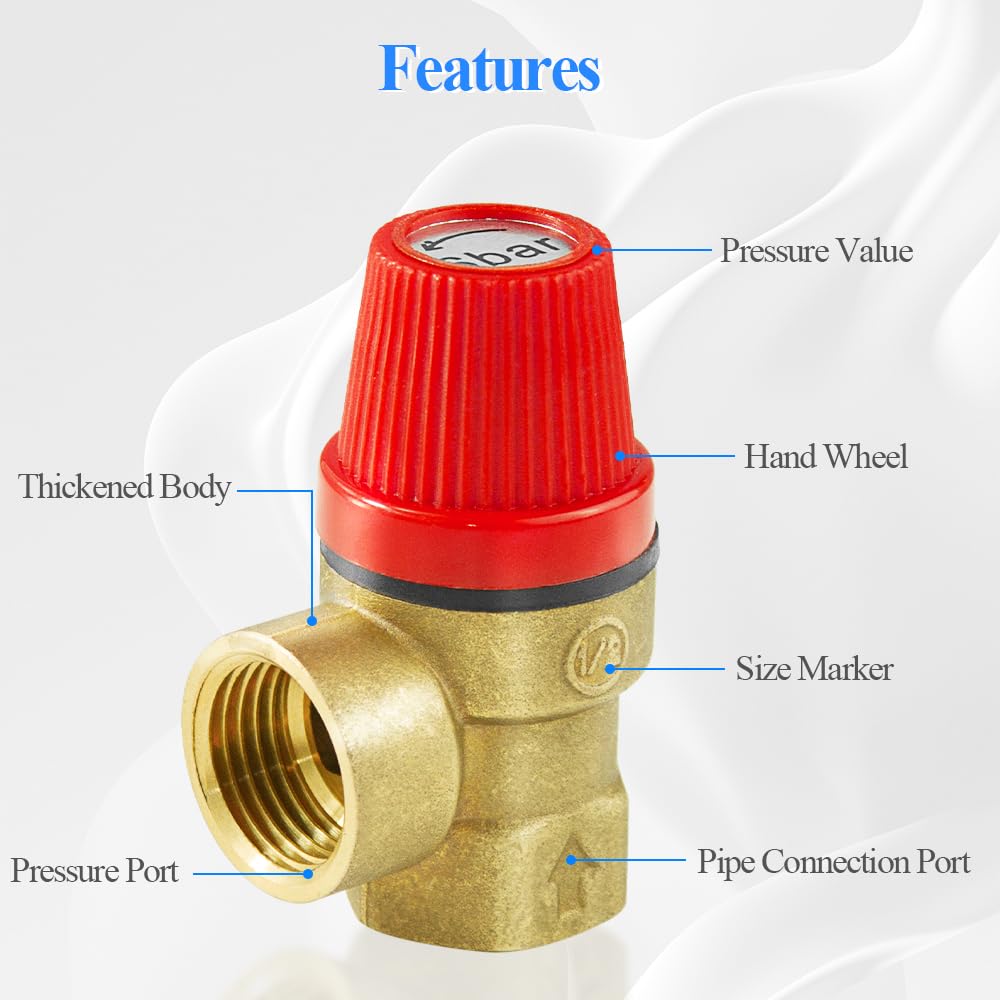 Snapklik.com : WiseWater 1/2 Pressure Relief Valve, Set Pressure ...