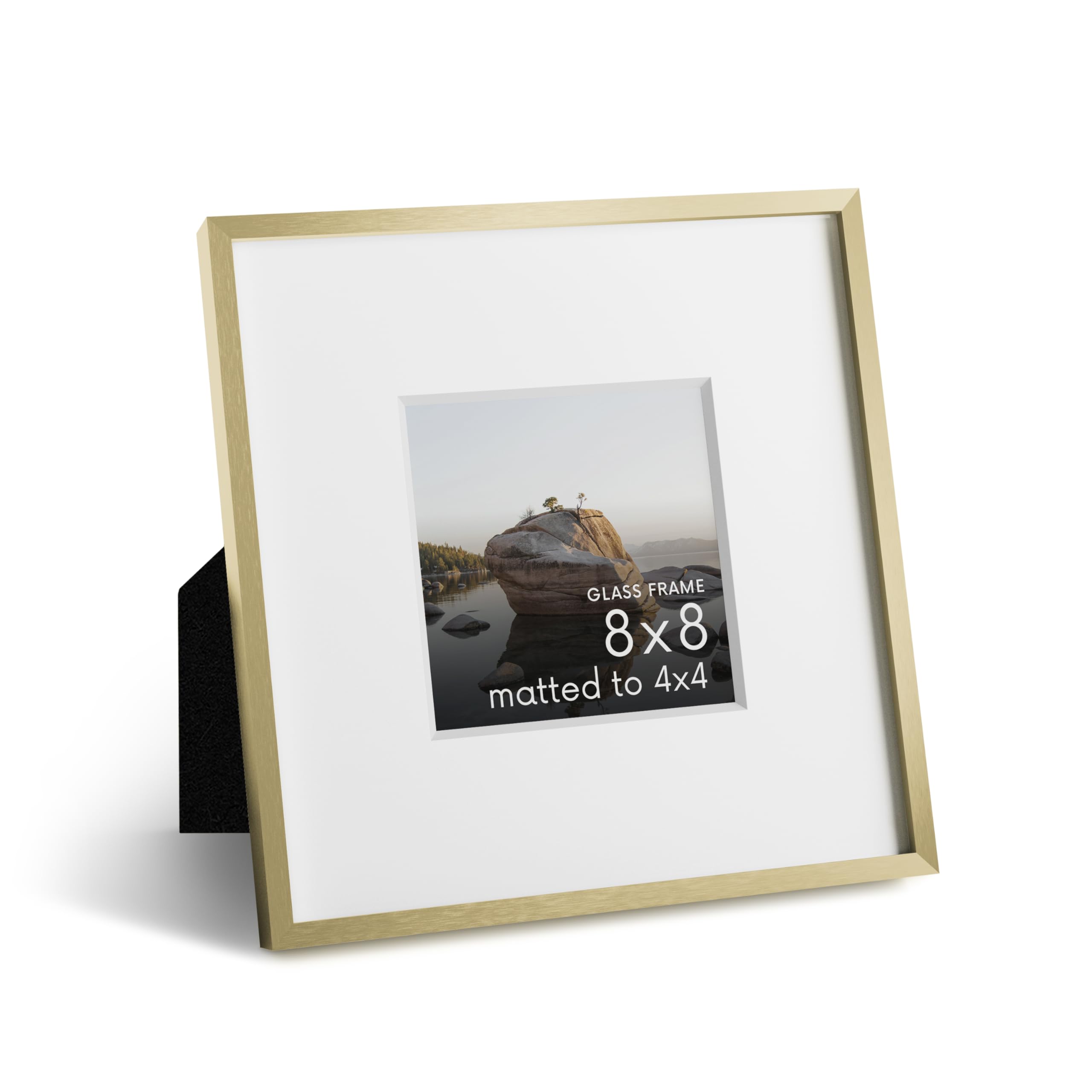 Amazon.com - HAUS AND HUES 8x8 Picture Frame with Real Glass & Gold ...