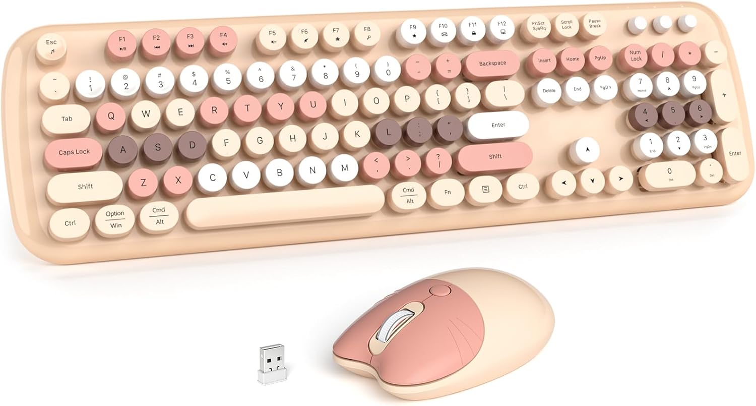 Amazon.com: Wireless Keyboard and Mouse Combo for Windows, MOWUX 2.4G ...