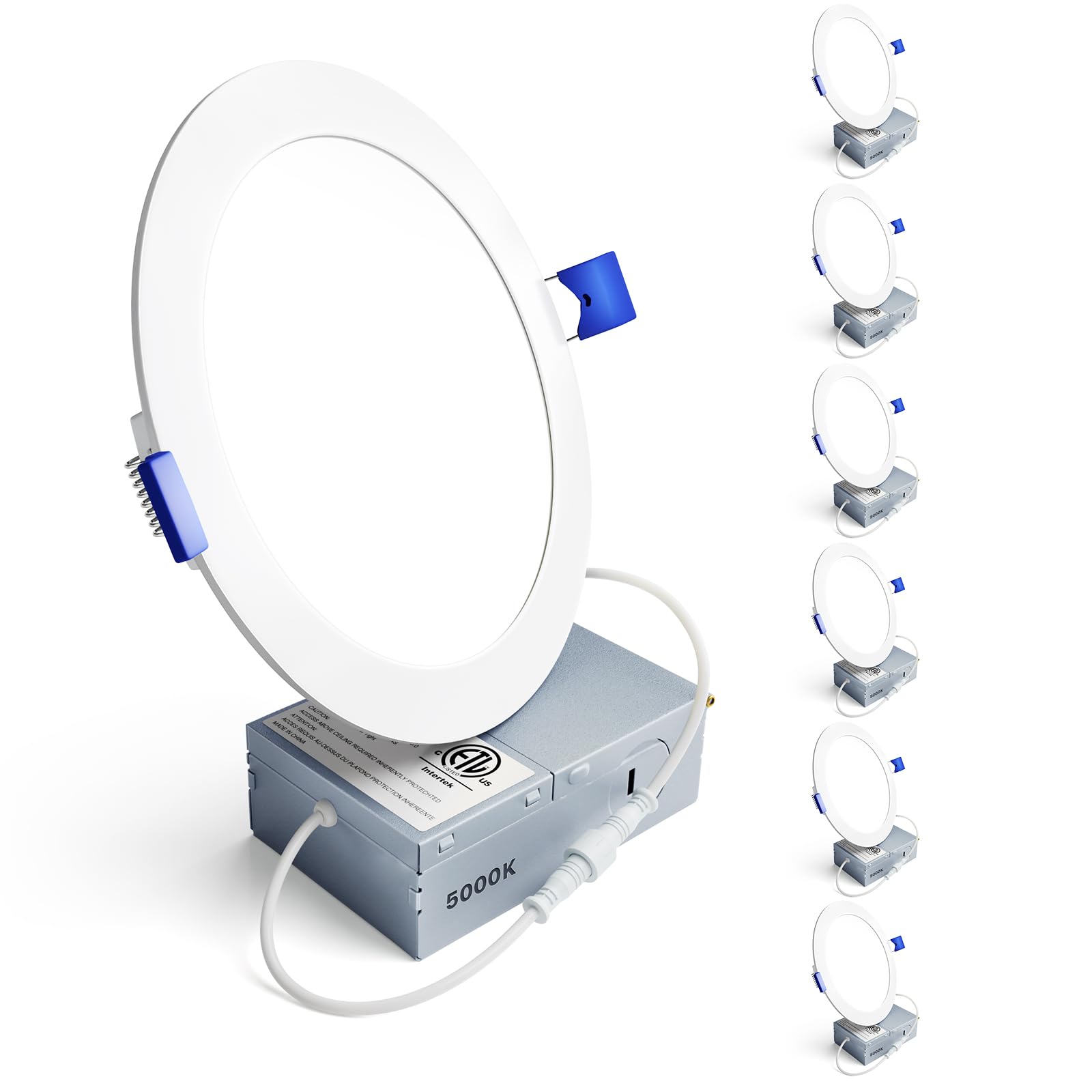 Ensenior 6 Pack 6 Inch LED Recessed Light, Dimmable, 5000K Daylight ...