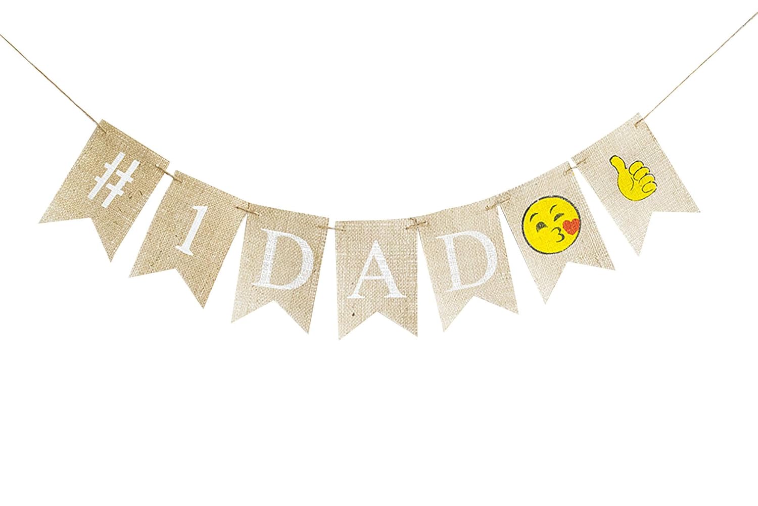 Amazon.com: Swanky Party Box | Number one Dad hashtag Emoji Banner for ...