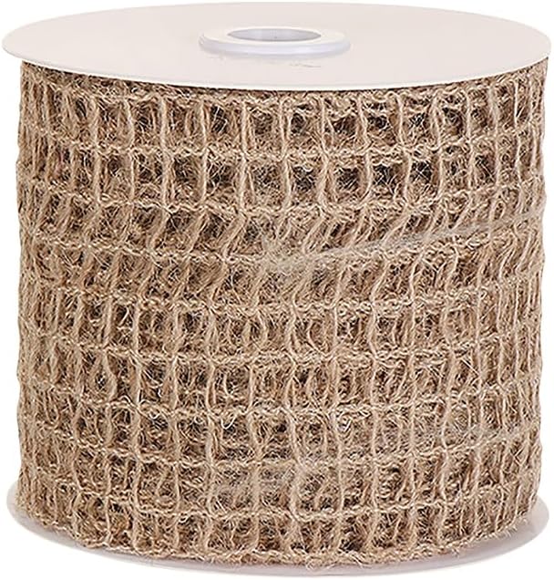 Amazon.com: 10 Yards Mesh Burlap Wired Ribbon Net Gift Wrapping Ribbon ...