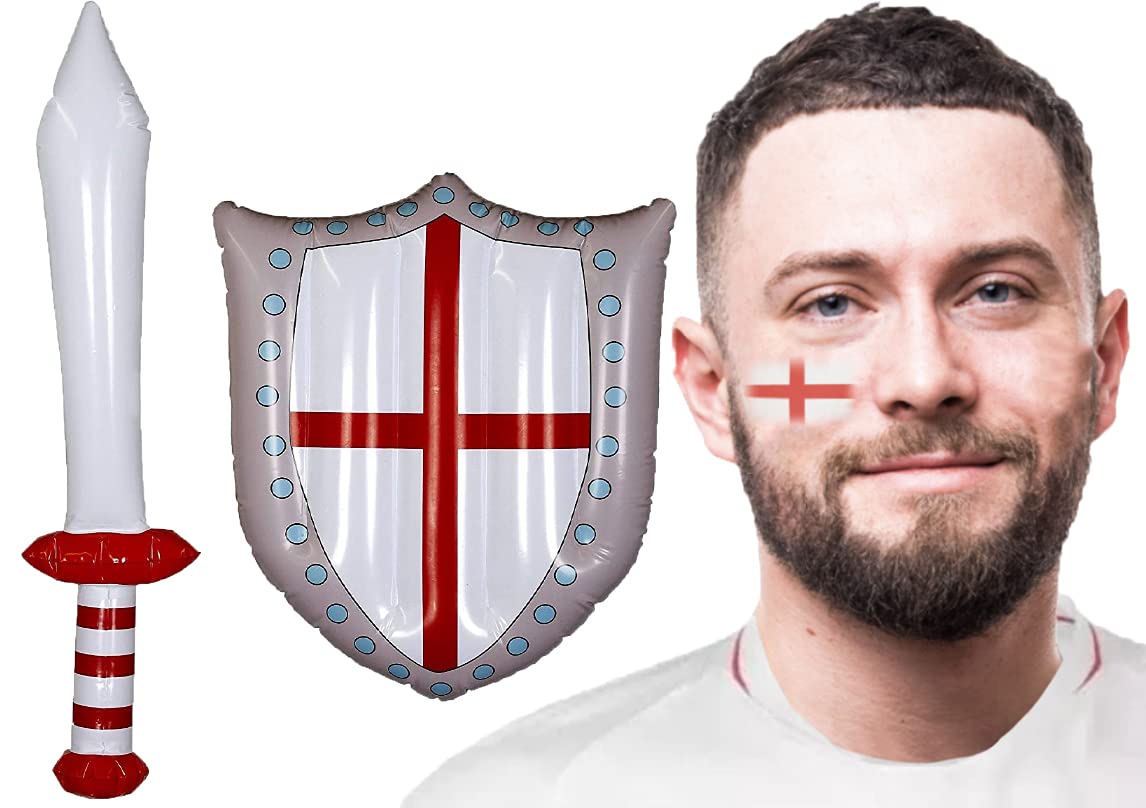 I Love Fancy Dress England Supporters Set Inflatable English Flag ...