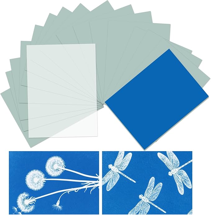 Cyanotype Paper Kit, A5 21×14.8cm 40 Sheets Sun Print Paper with ...