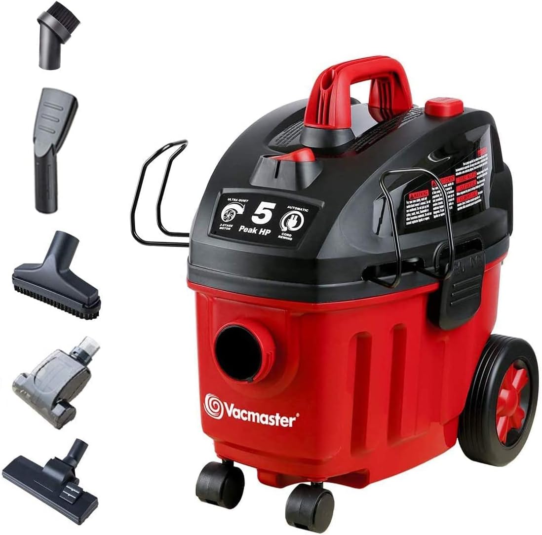 Amazon.com: Vacmaster VWMB508 0101 5 Gallon Wall-Mount Wet/Dry Vacuum ...