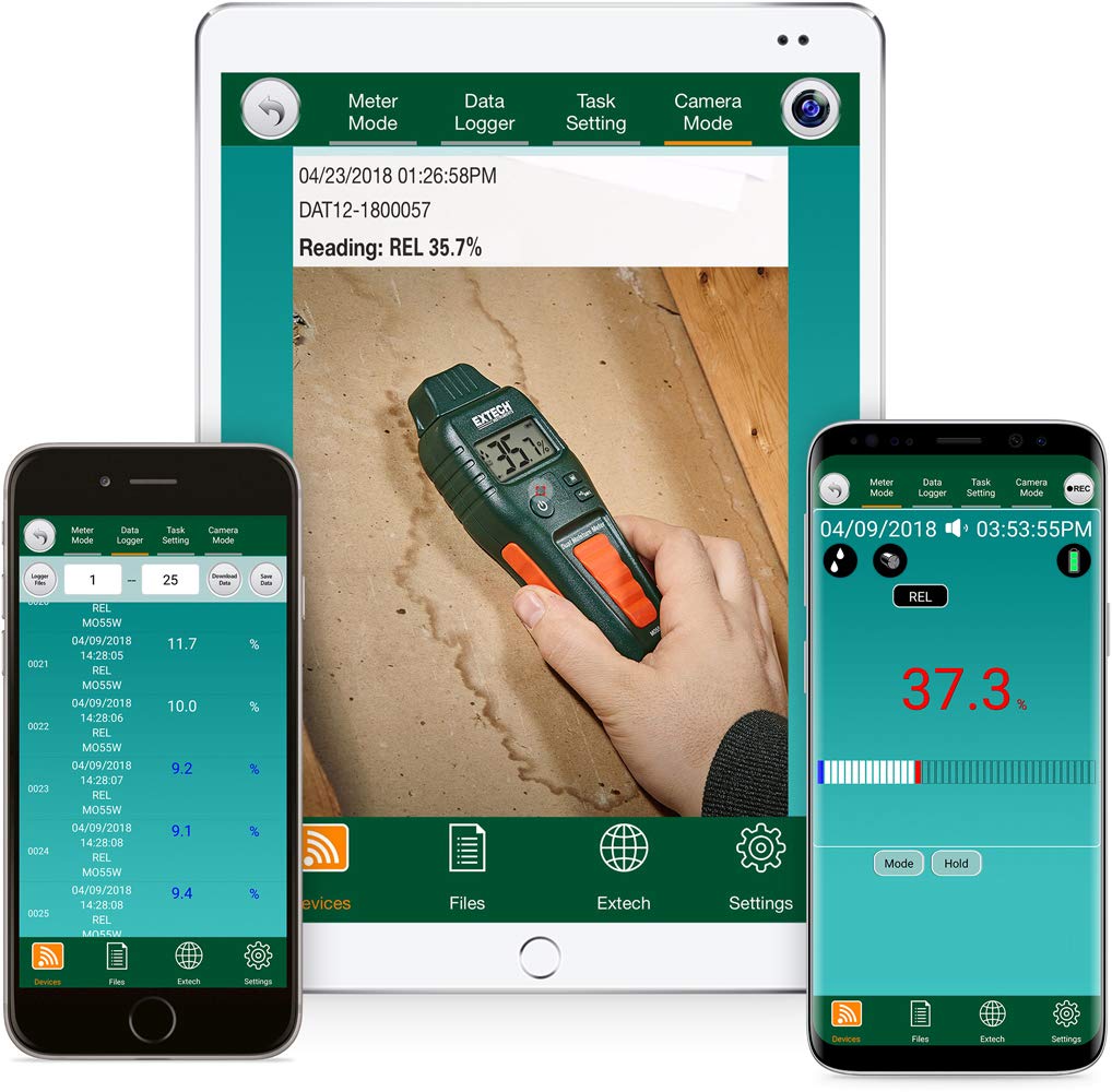 Snapklik.com : Extech MO55W Pinless Moisture Meter