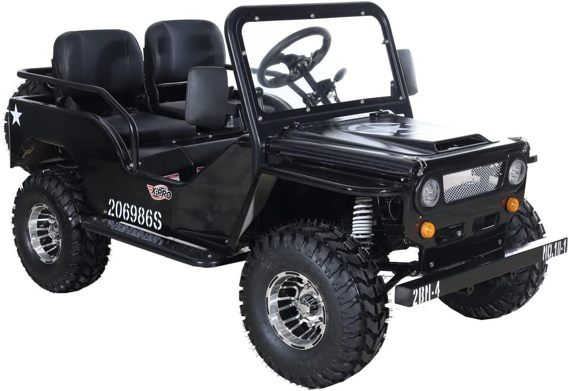 Amazon.com: TK125JP-8 125CC Jeep Go Kart Rear Engine (Black) : Automotive