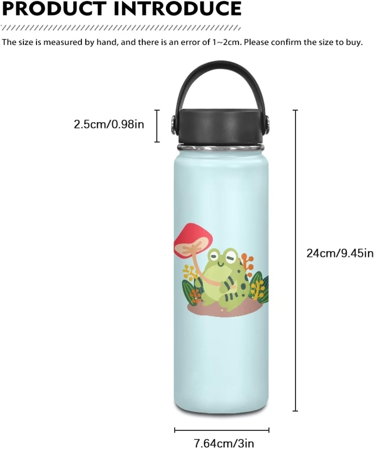 Flashideas Cute Frog Hydro Flask – Botellas de agua de acero inoxidable ...
