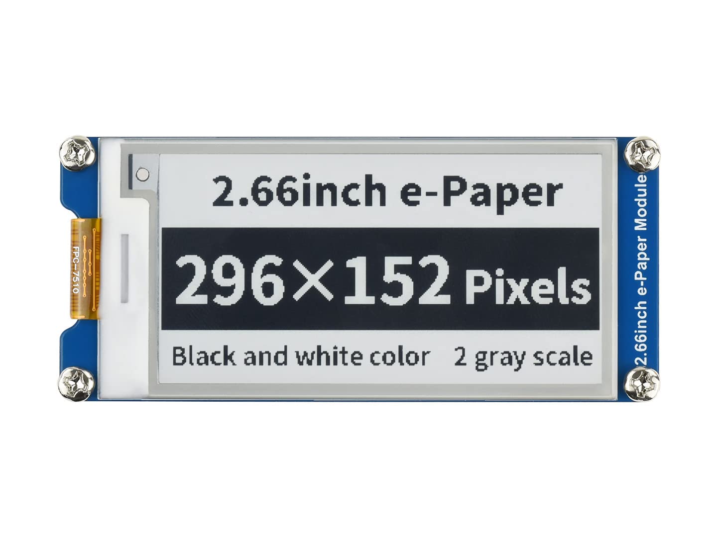Amazon.com: Waveshare 2.66inch E-Paper E-Ink Display Module Compatible with Raspberry Pi4B/3B ...