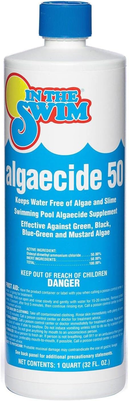 Amazon.com : In The Swim Algaecide 50 for Swimming Pools - Green, Black ...