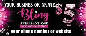 Amazon.com: Jewelry and accessories BLING Banner -30"x72" (9 oz ...