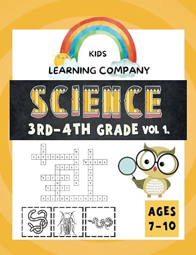 Amazon.com: 3rd-4th Grade Science Activities workbook, Ages 7-10 Vol 1 ...