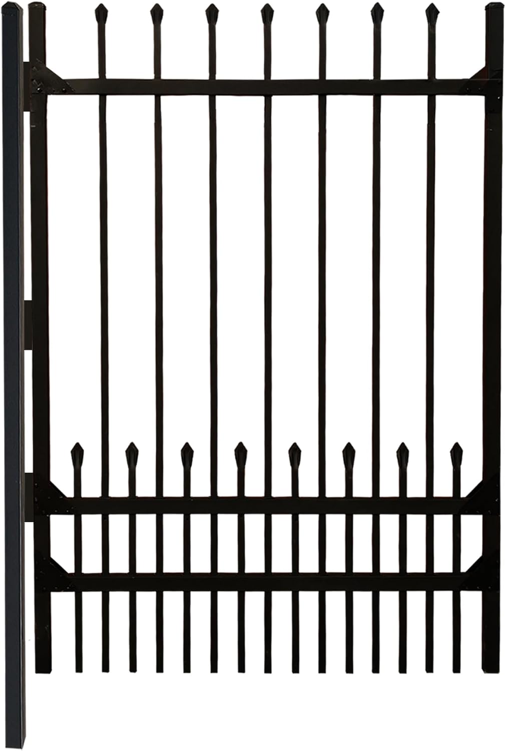 Amazon.com : Nuwovwo Steel Fence Gate 6ft H x 4.2ft W for Metal Fence ...