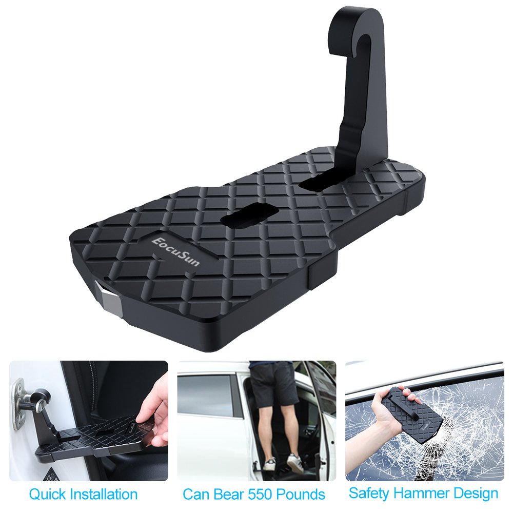 Buy Vehicle Rooftop Doorstep, Aluminum Car Step with Safety Hammer ...