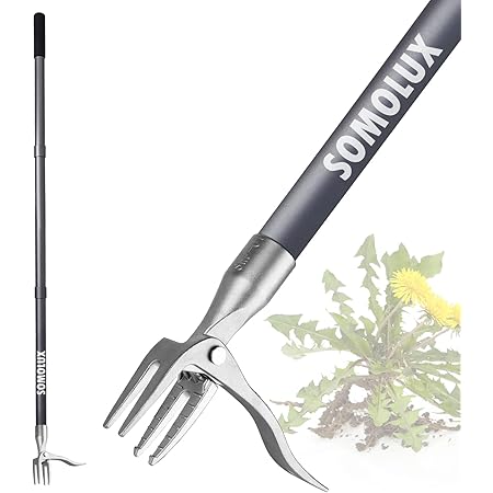 Amazon.com: SOMOLUX 52'' Weed Puller Stand-up Weeding Tool Heavy-Duty ...