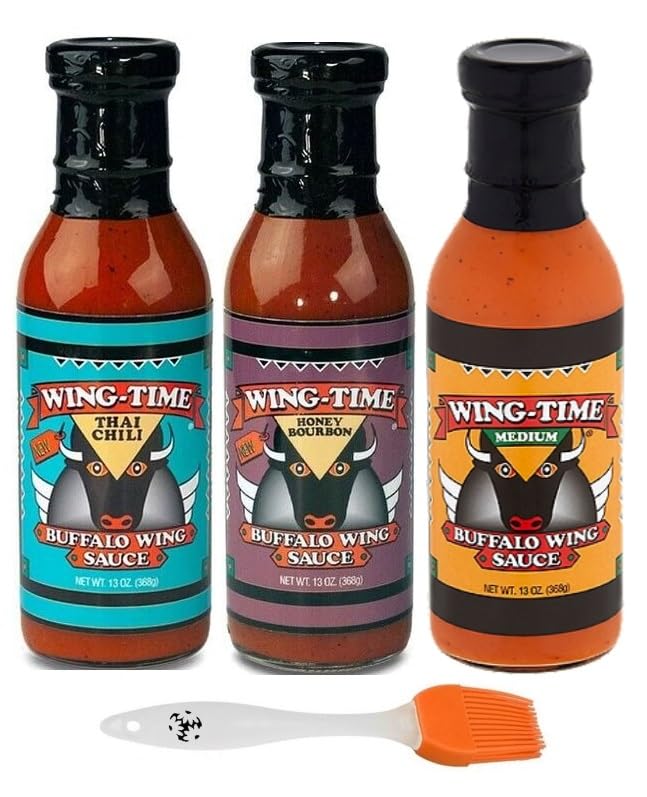 Amazon.com : Wing Time Buffalo Wing Sauce, Thai Chili, Honey Bourbon ...