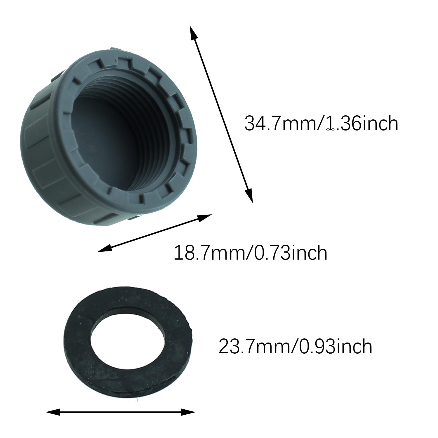 Snapklik.com : SQXBK 12-Piece 3/4 Inch PVC Inner Teeth Pipe Plugs