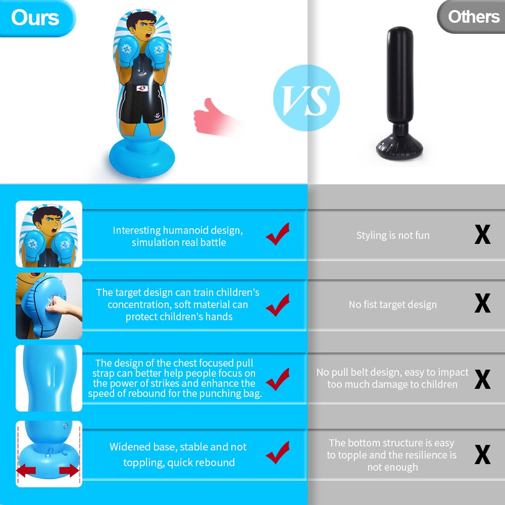 Inflatable Punching Bag Toy Inflatable Boxing Training Equipment .Free ...