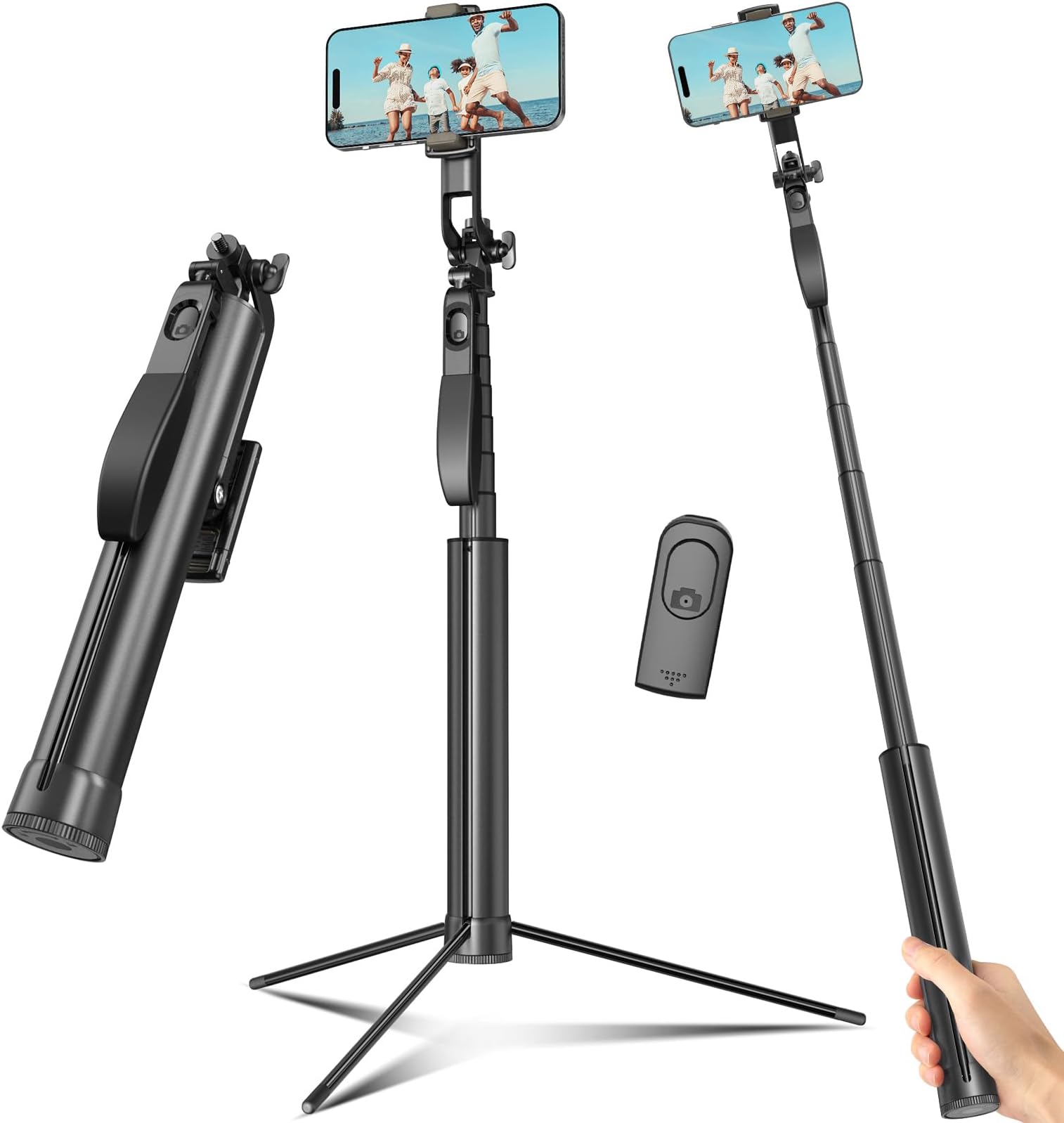 Amazon.com: TONEOF 67" Cell Phone Selfie Stick Tripod,Smartphone Stand ...