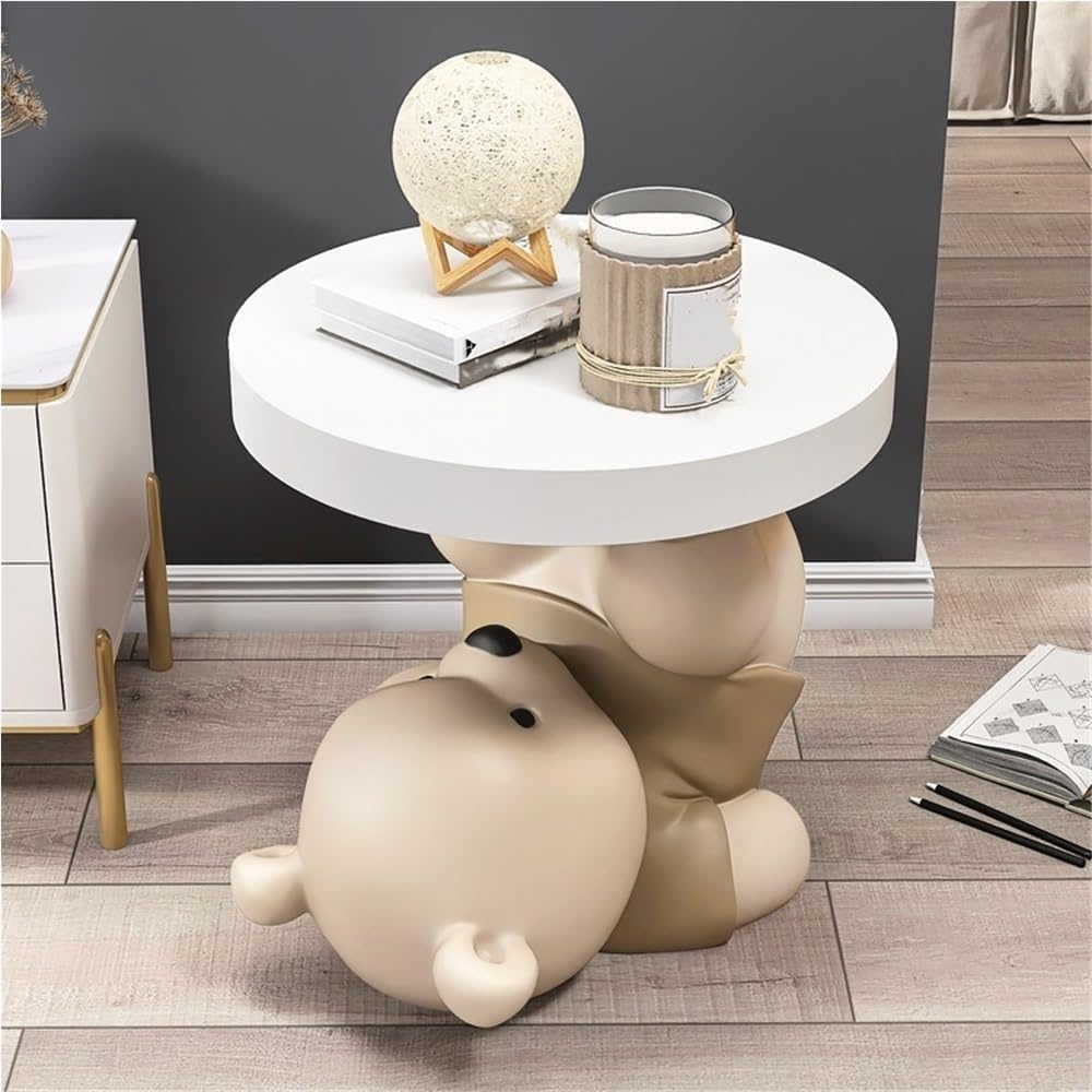 Amazon.com: Bear Statue Side Table, Modern Sofa Table, Resin Sculpture ...