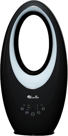 Amazon.com: LivePure Bladeless Oscillating Fan w/Filter. 3-Speed ...