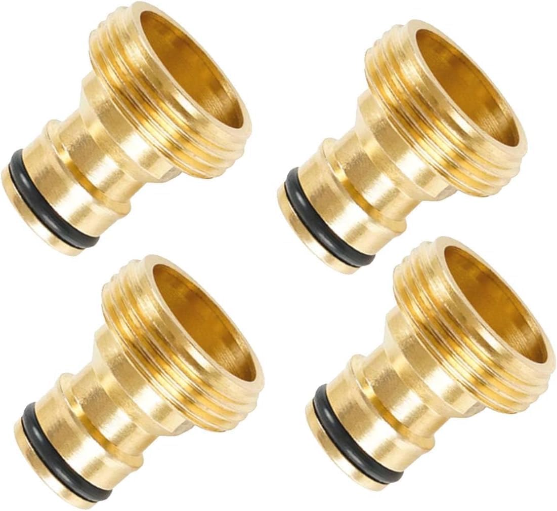 Uni-Fine 4 Pieces 3/4 Inch Universal Faucet Connectors, Brass Male ...