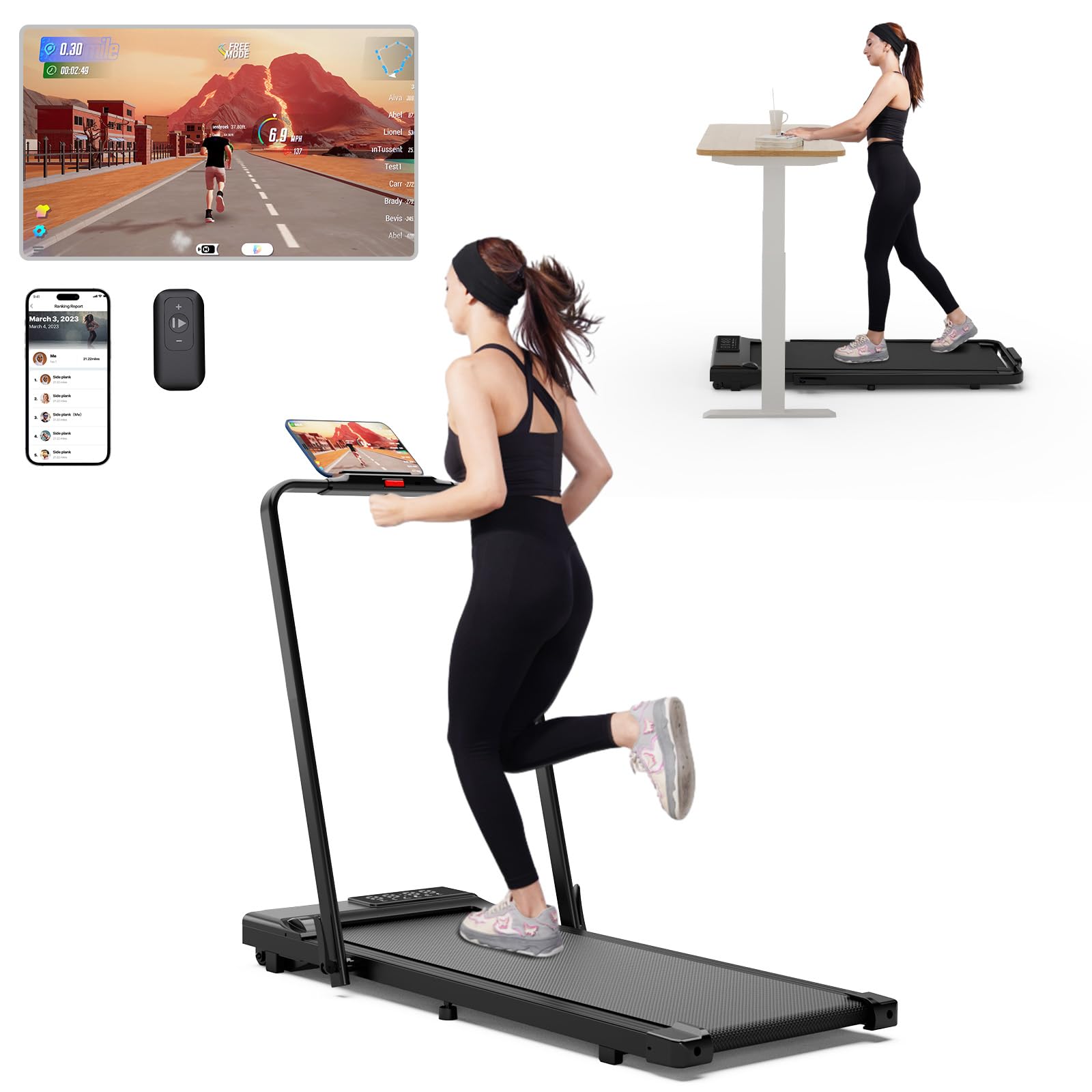 Buy SupeRun Walking Pad Treadmill, 3 in 1 Folding Treadmill with Wide ...