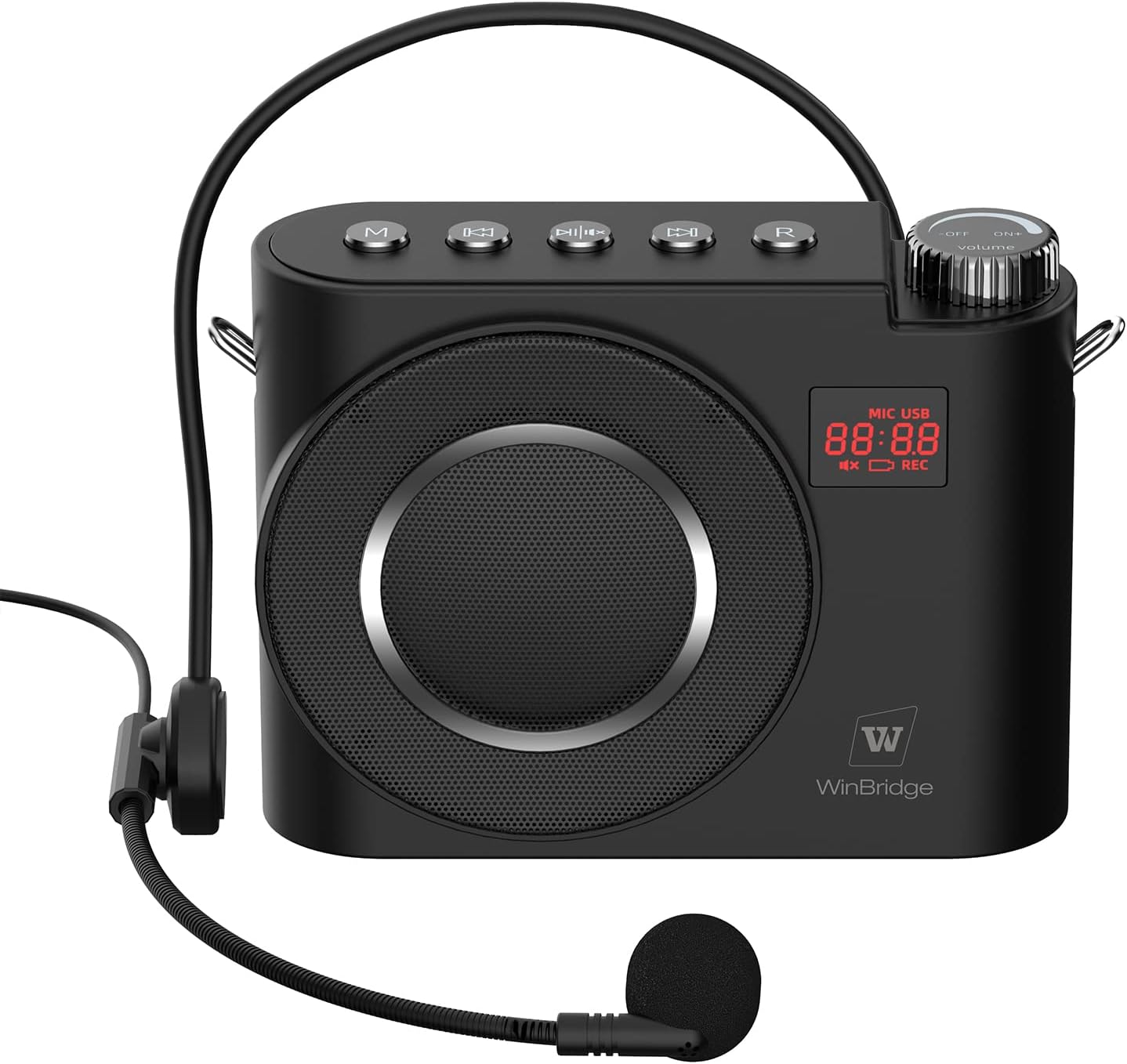 Amazon.com: W WINBRIDGE Portable PA System with Headset Microphone Belt ...