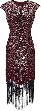 Amazon.com: 1920S Shawl Wraps,Sequin Beaded Evening Cape Gold Flapper ...