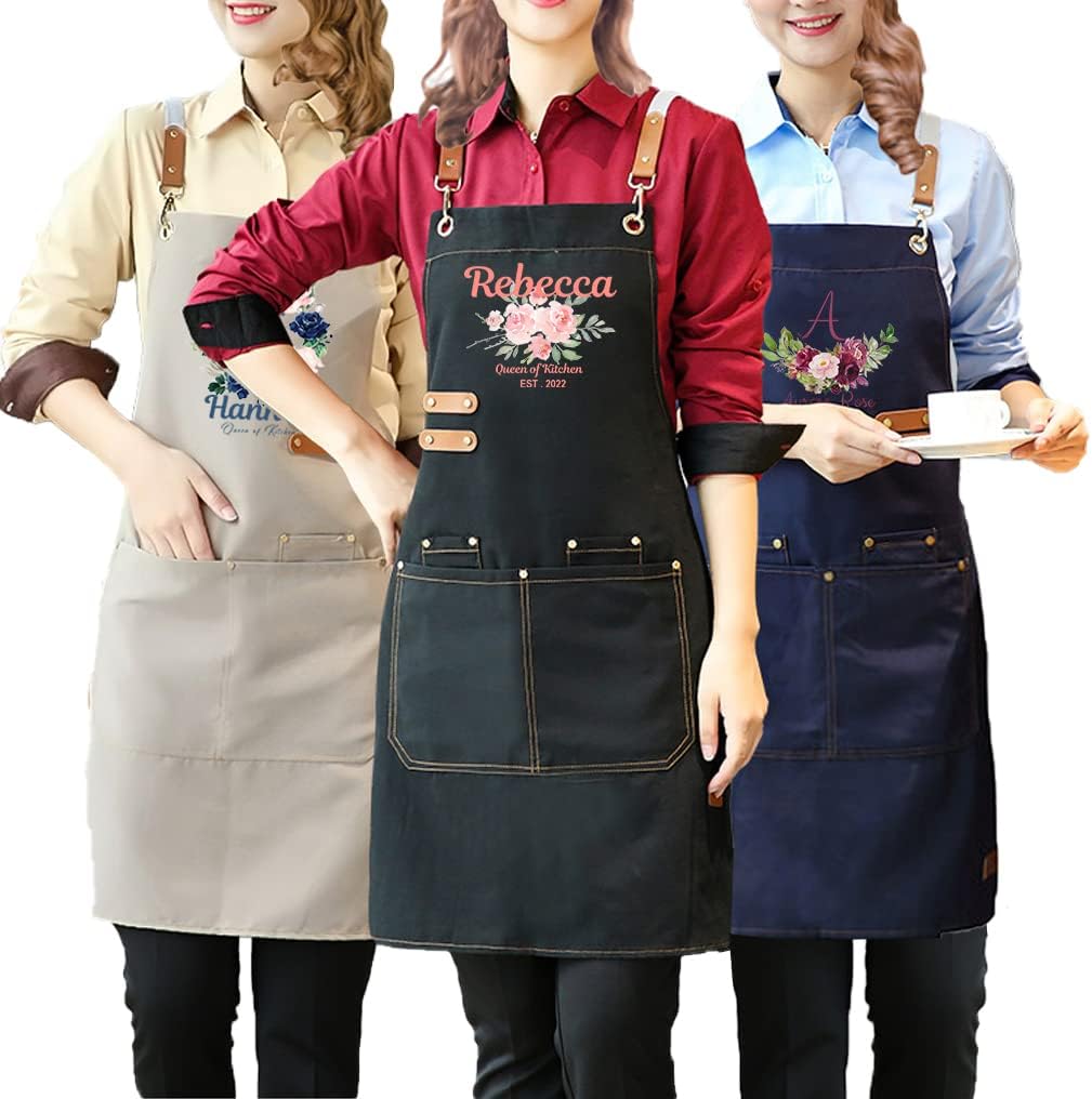 Amazon.com: Custom Aprons for Men Women Personalized Aprons with ...