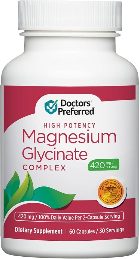 Amazon.com: DOCTORS' PREFERRED High Potency Magnesium Glycinate Complex ...