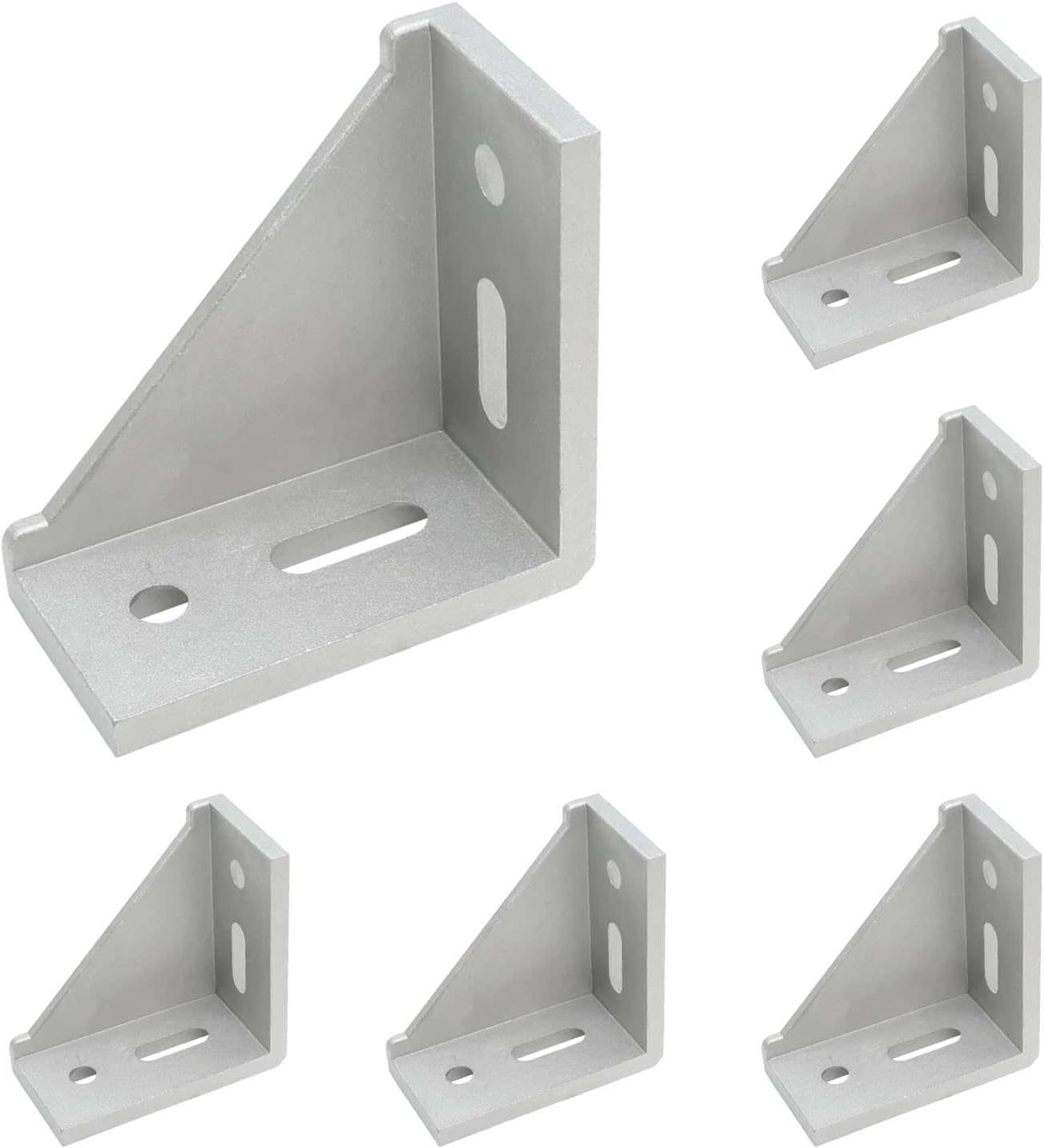 Amazon.com: Qjaiune 6Pcs 4040 Inside Corner Bracket Gusset, Silver 4080 ...
