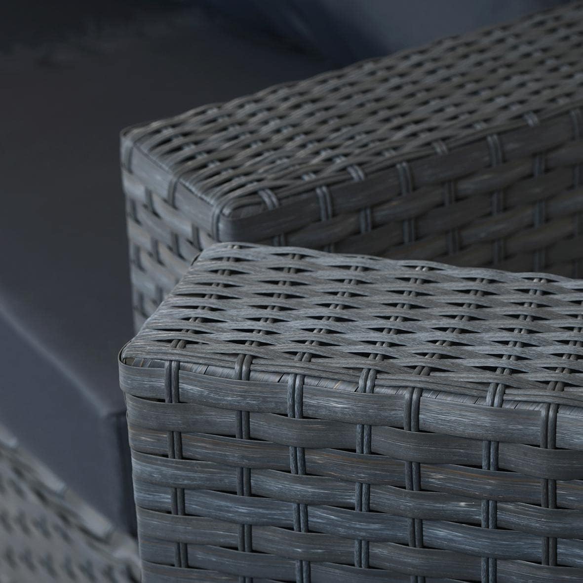 Buy Club Rattan Isobella 3 Seater Modular Sofa with Side Table and ...