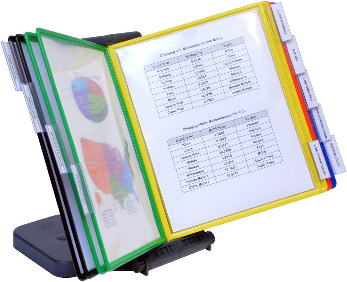 Amazon.com : Ultimate Office AdjustaView 10-Pocket Desk Reference ...