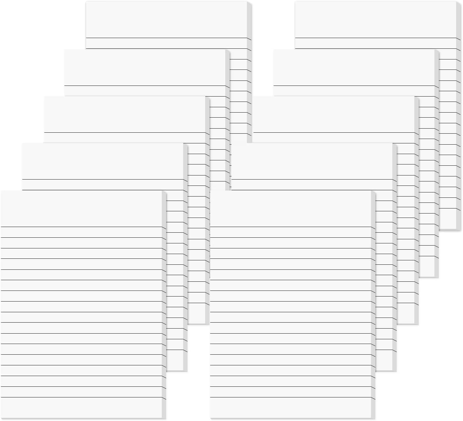 Amazon.com : Lined Sticky Notes 4x6 in Post, Self Sticky Notes Pad Its ...