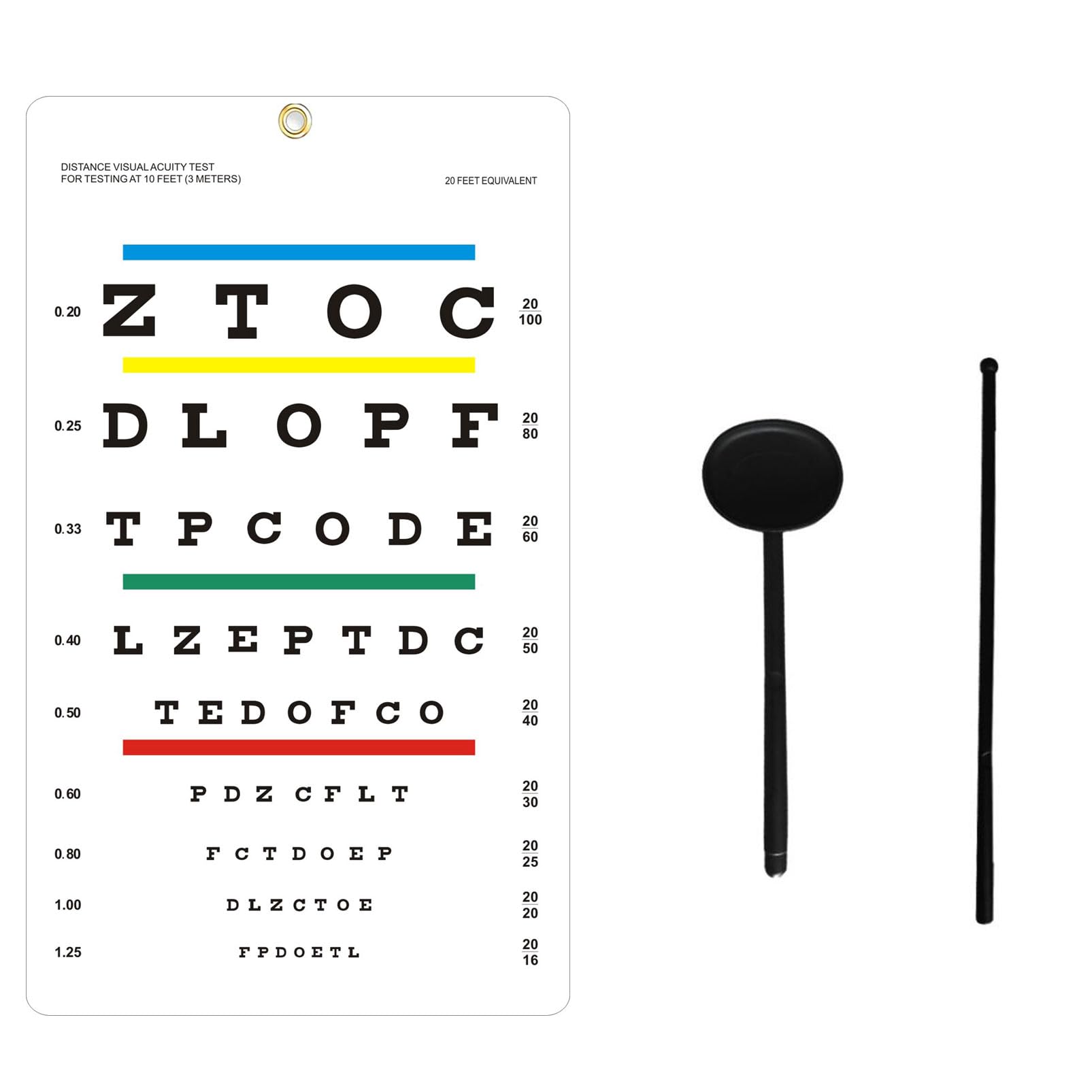 Buy Upgraded Snellen Eye Chart for Eye Exams 10 Feet 14x8 inches ...