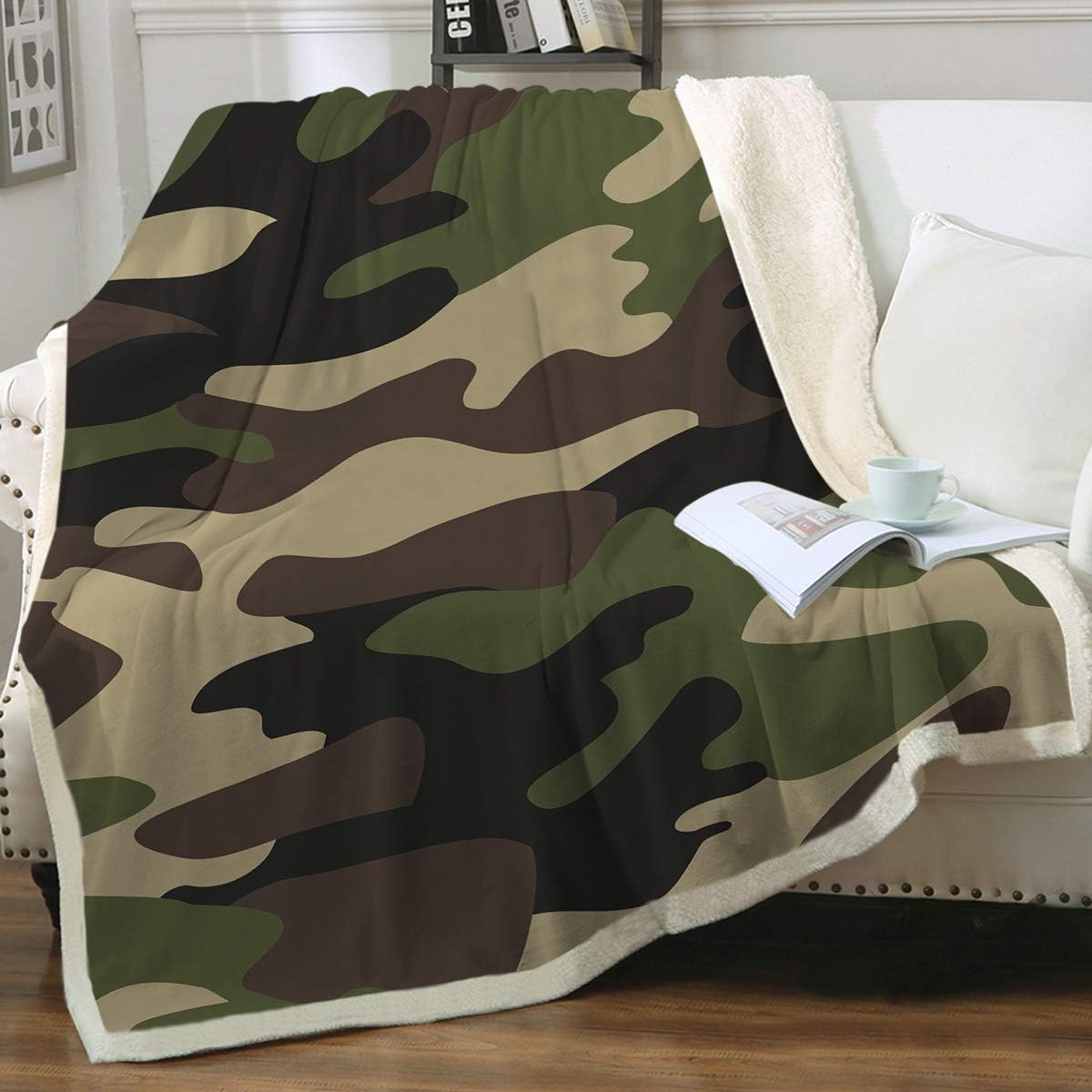 Amazon.com: True Timber Camo Berber/Sherpa/Plush Throw 50 x 60 in ...