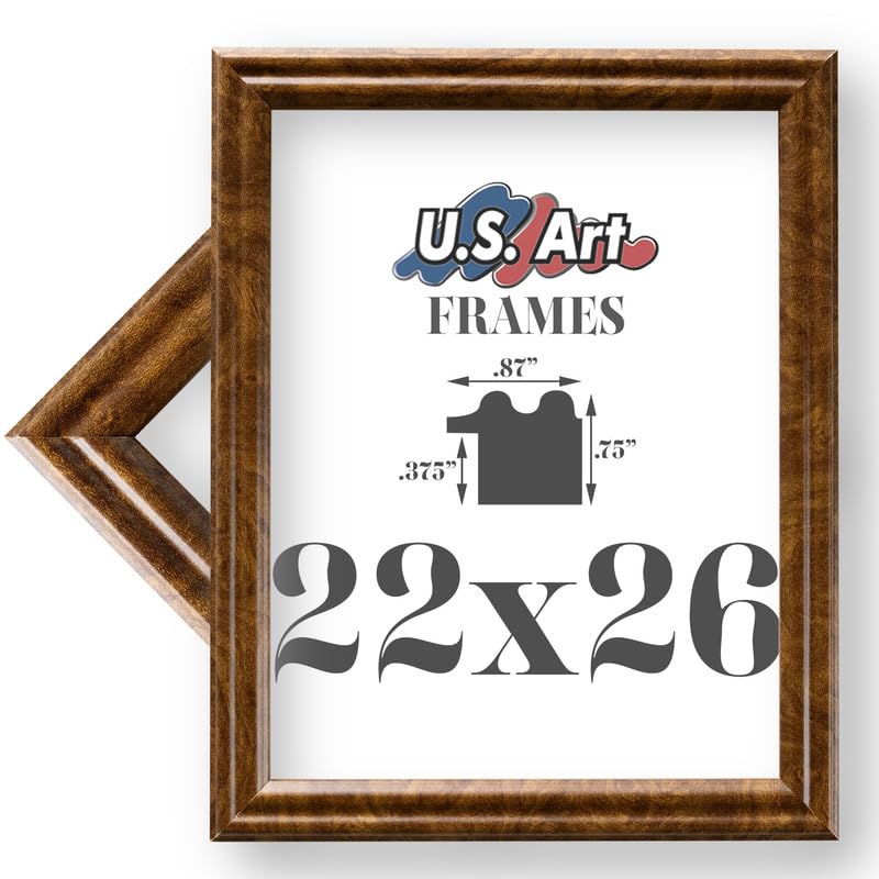 Amazon.com: US Art 22x26 Brown Burl .75 in Wooden Photo Picture Poster ...