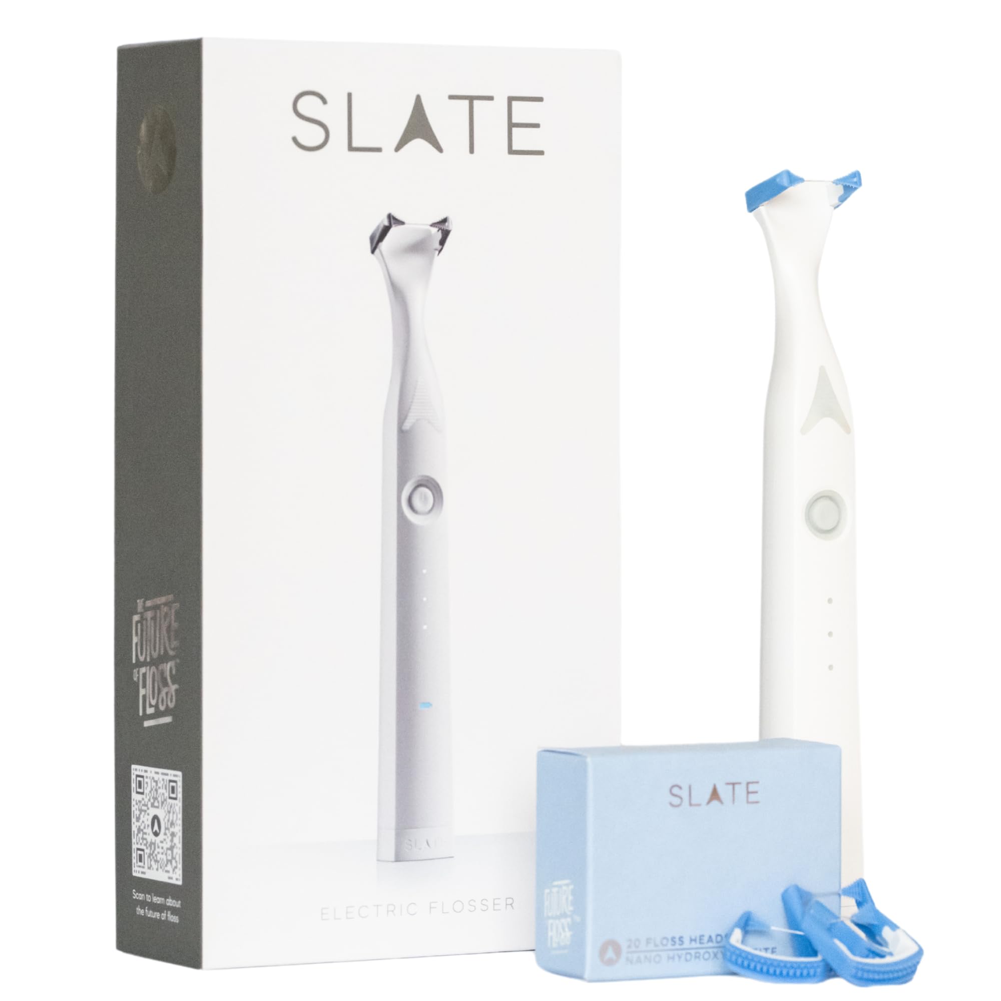 Amazon.com : Slate Electric Flosser with 20 Nano Hydroxyaptite Heads ...