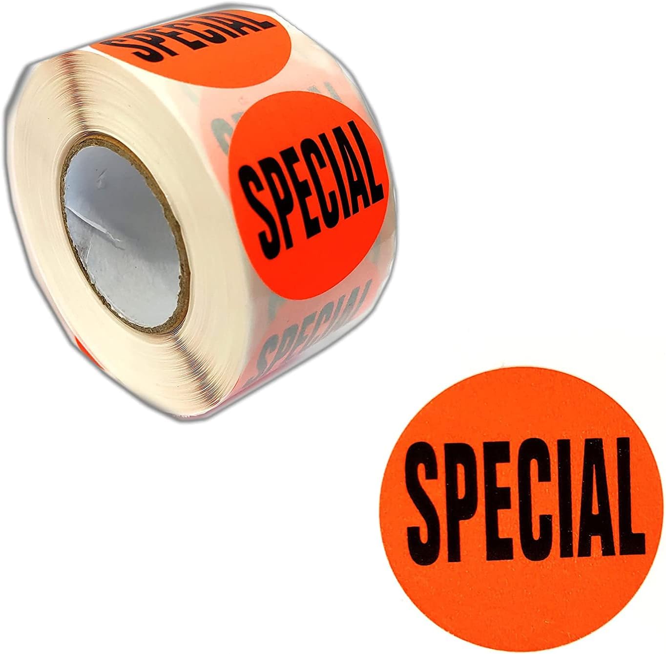 Amazon.com: Special Fluorescent Orange Self Adhesive Label, 1.5 ...