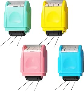 Amazon.com: 4 Pieces Dashed Handwriting Lines Practice Roller Stamp ...