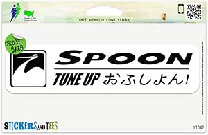Amazon.com: Spoon Tune Up Tuning Vinyl Car Bumper Window Sticker 8" x 3 ...