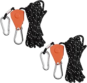 2 Pcs Reflective Tent Guy Ropes, 4mm Tent Guy Line Heavy Duty Guide ...