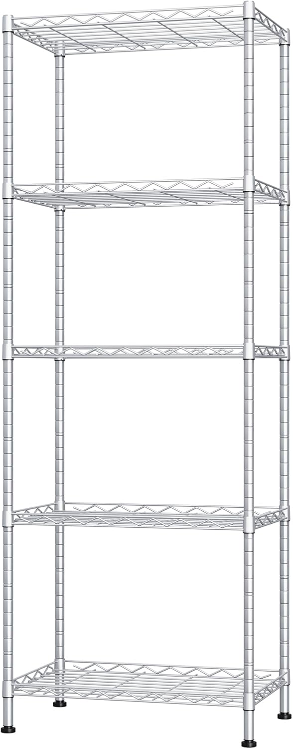 HOMEFORT 5-Shelving Unit, Adjustable Wire Shelving, Metal Wire Shelf ...
