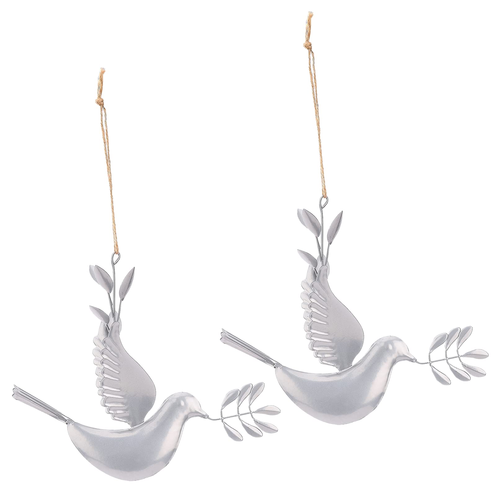 Amazon.com: 2 Pack Peace Dove Ornament Peaceful White Flying Dove ...