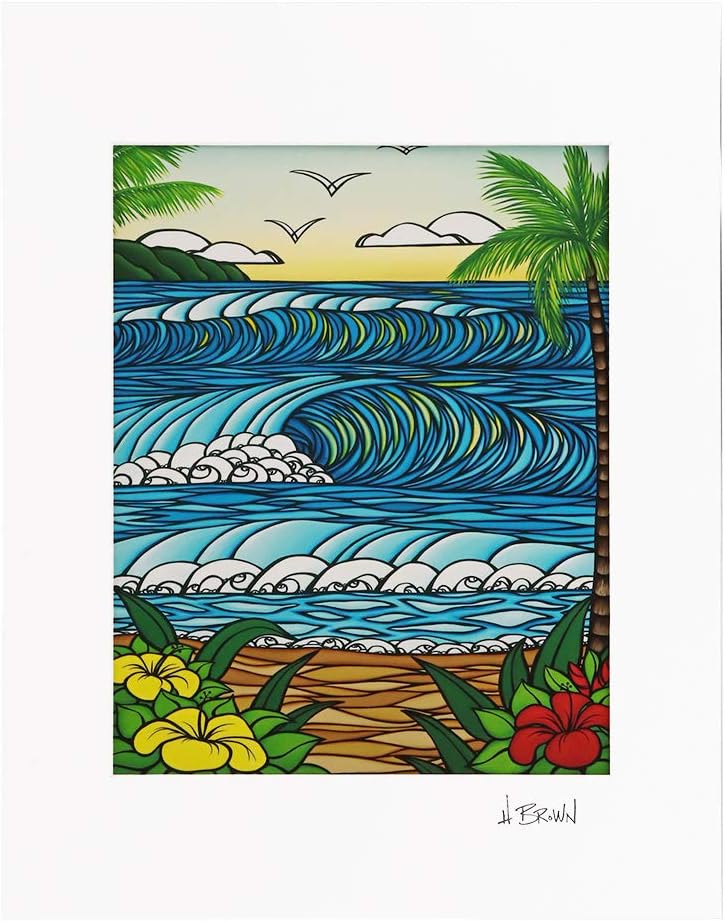 Amazon.co.jp: [ヘザーブラウン] HEATHER BROWN アートプリント ART PRINT A DAY IN PARADISE Mサイズ縦 W28.0×H35.6cm 絵画 ...