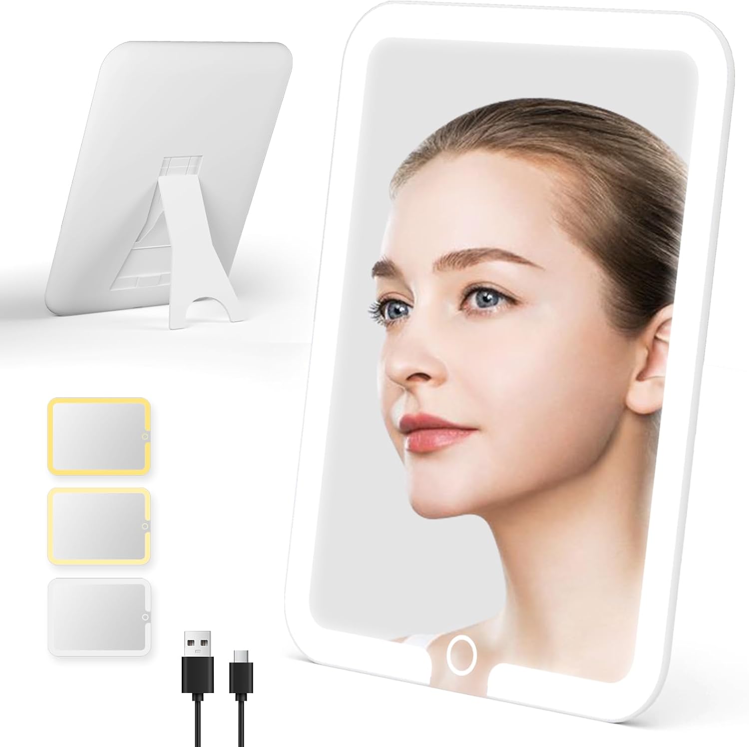 Amazon.com : Lighted Makeup Mirror,Large Makeup Mirror with Lights with ...